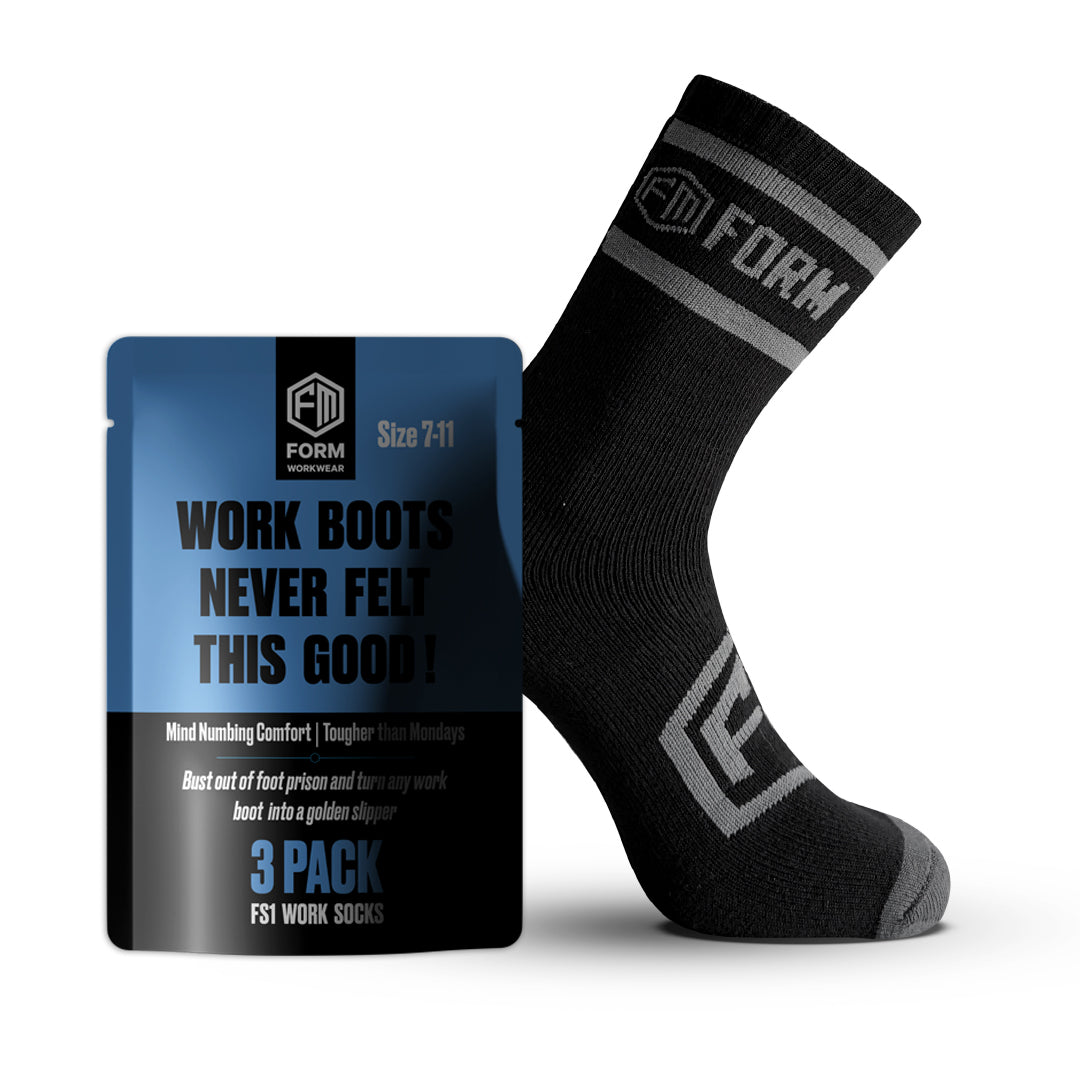 FS1 | 3-Pack Work Socks – Form WorkWear